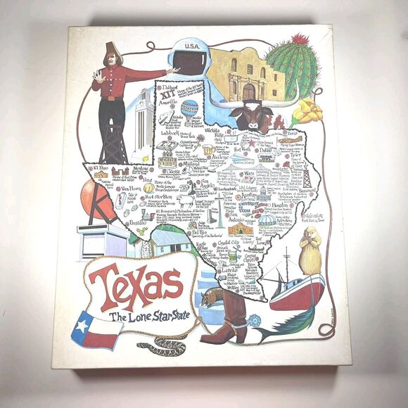 Great American Puzzle Factory | Games | Vintage Texas Jigsaw Puzzle By ...